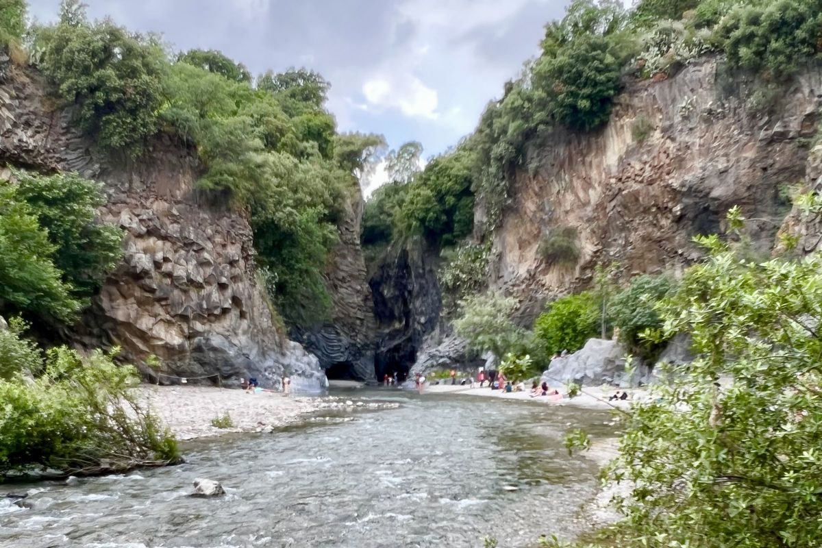 Alcantara Gorge Sicily Map Images River Trekking In The Alcantara